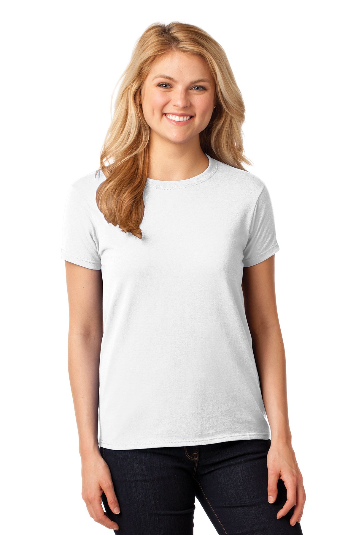 Gildan Women's Heavy Cotton T-Shirt, Style G5000L, 2-Pack, White, X-Large