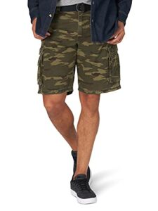 lee mens dungarees new belted wyoming cargo shorts, combat camo, 38 us