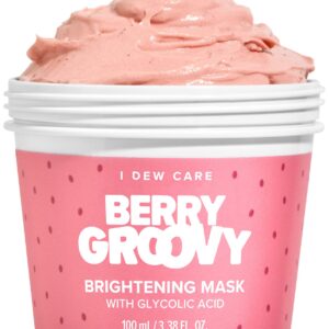 I DEW CARE Wash-Off Face Mask - Berry Groovy | Illuminate with Glycolic Acid and Raspberry, For Dry Skin, 3.38 Oz