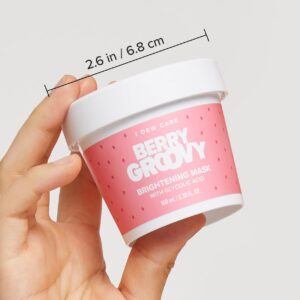 I DEW CARE Wash-Off Face Mask - Berry Groovy | Illuminate with Glycolic Acid and Raspberry, For Dry Skin, 3.38 Oz