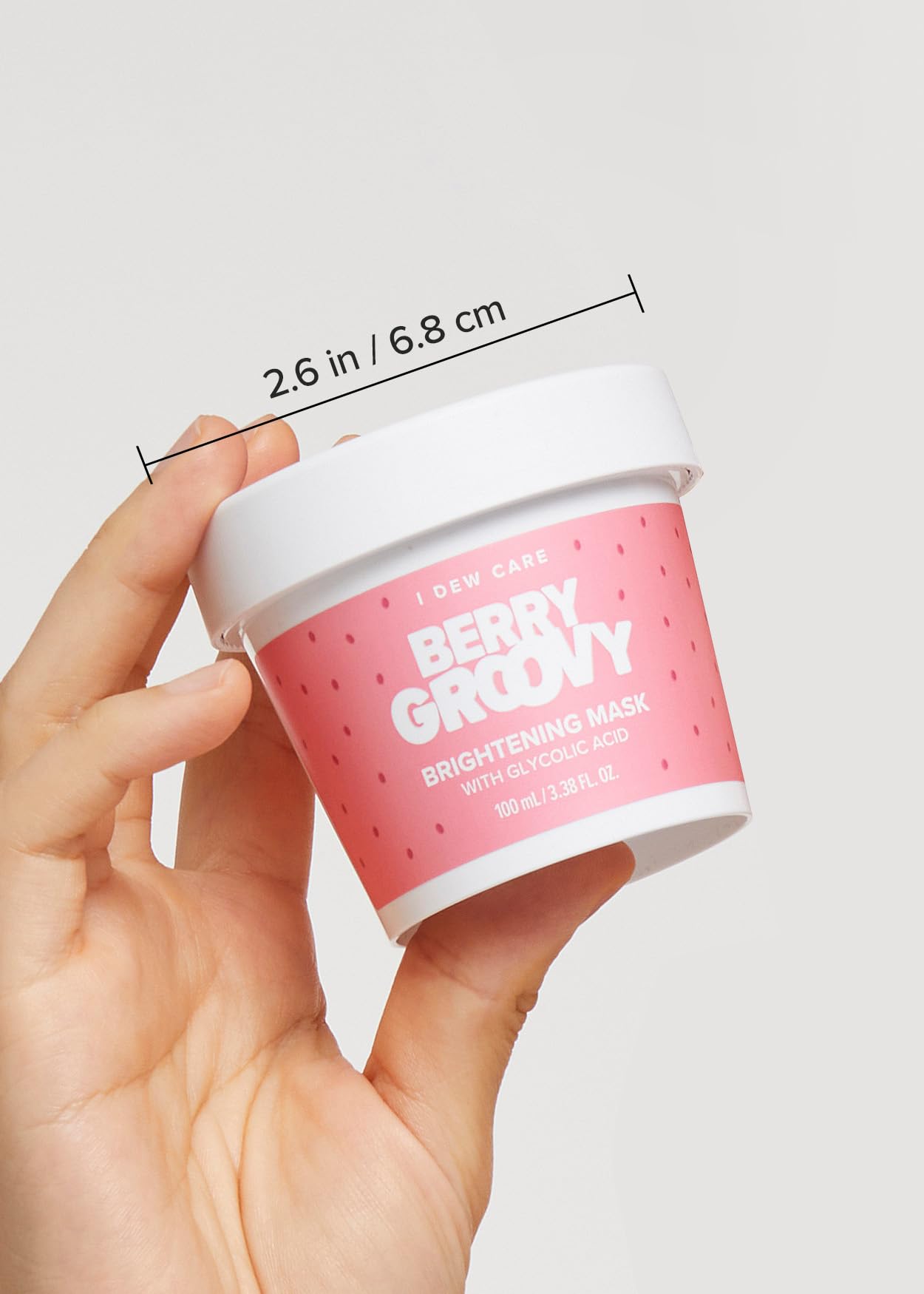 I DEW CARE Wash-Off Face Mask - Berry Groovy | Illuminate with Glycolic Acid and Raspberry, For Dry Skin, 3.38 Oz