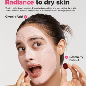 I DEW CARE Wash-Off Face Mask - Berry Groovy | Illuminate with Glycolic Acid and Raspberry, For Dry Skin, 3.38 Oz