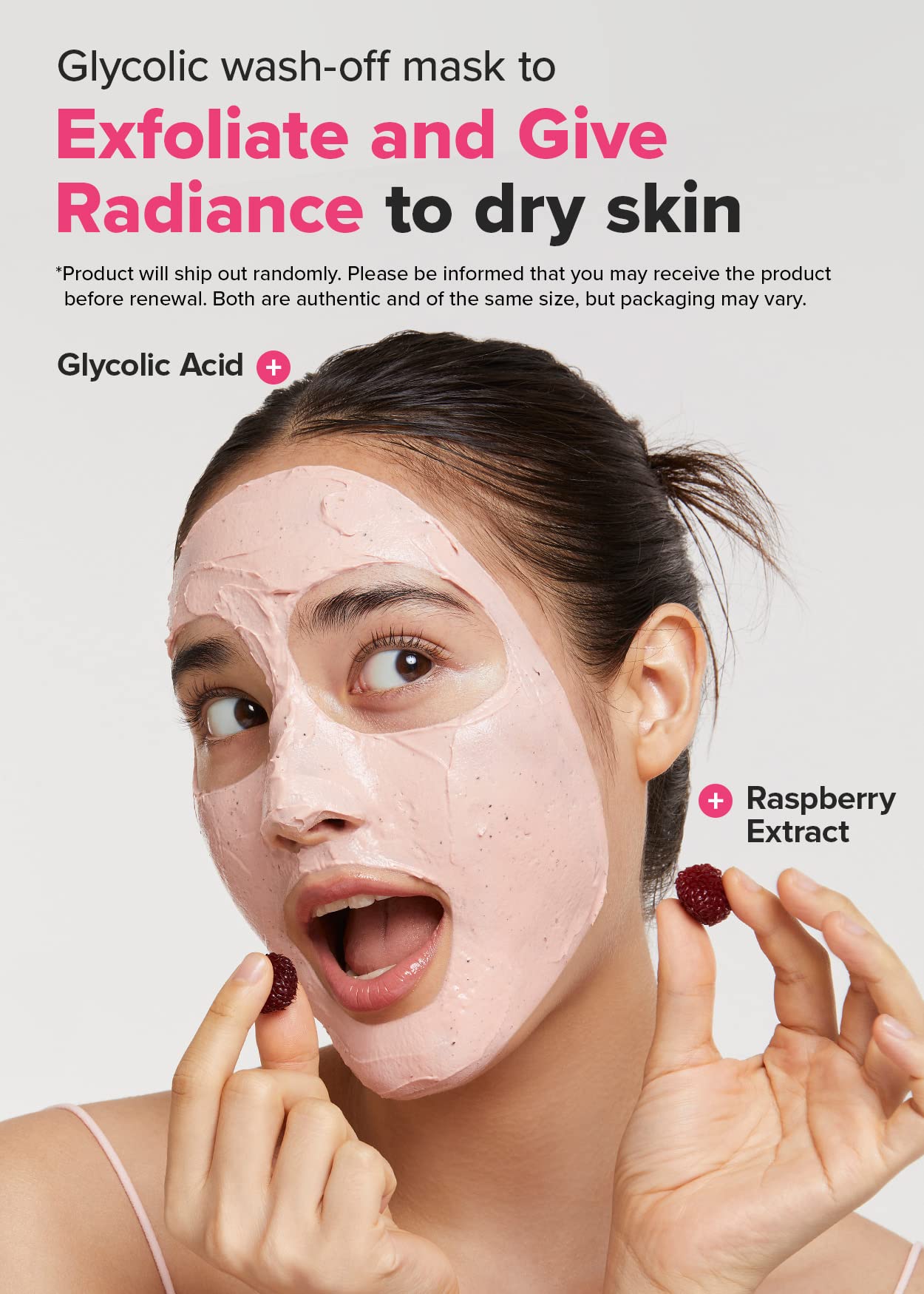 I DEW CARE Wash-Off Face Mask - Berry Groovy | Illuminate with Glycolic Acid and Raspberry, For Dry Skin, 3.38 Oz