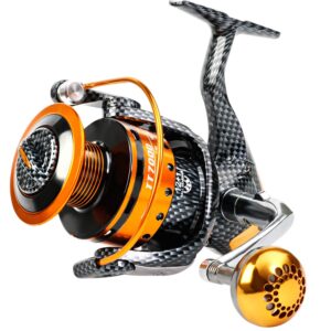 burning shark fishing reels- 12+1 bb, light and smooth spinning reels, powerful carbon fiber drag, saltwater and freshwater fishing-tt1000