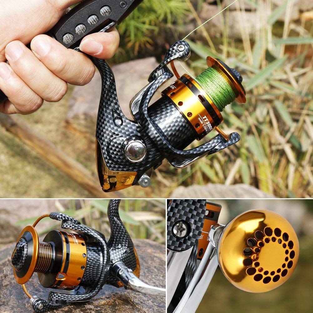 Burning Shark Fishing Reels- 12+1 BB, Light and Smooth Spinning Reels, Powerful Carbon Fiber Drag, Saltwater and Freshwater Fishing-TT1000