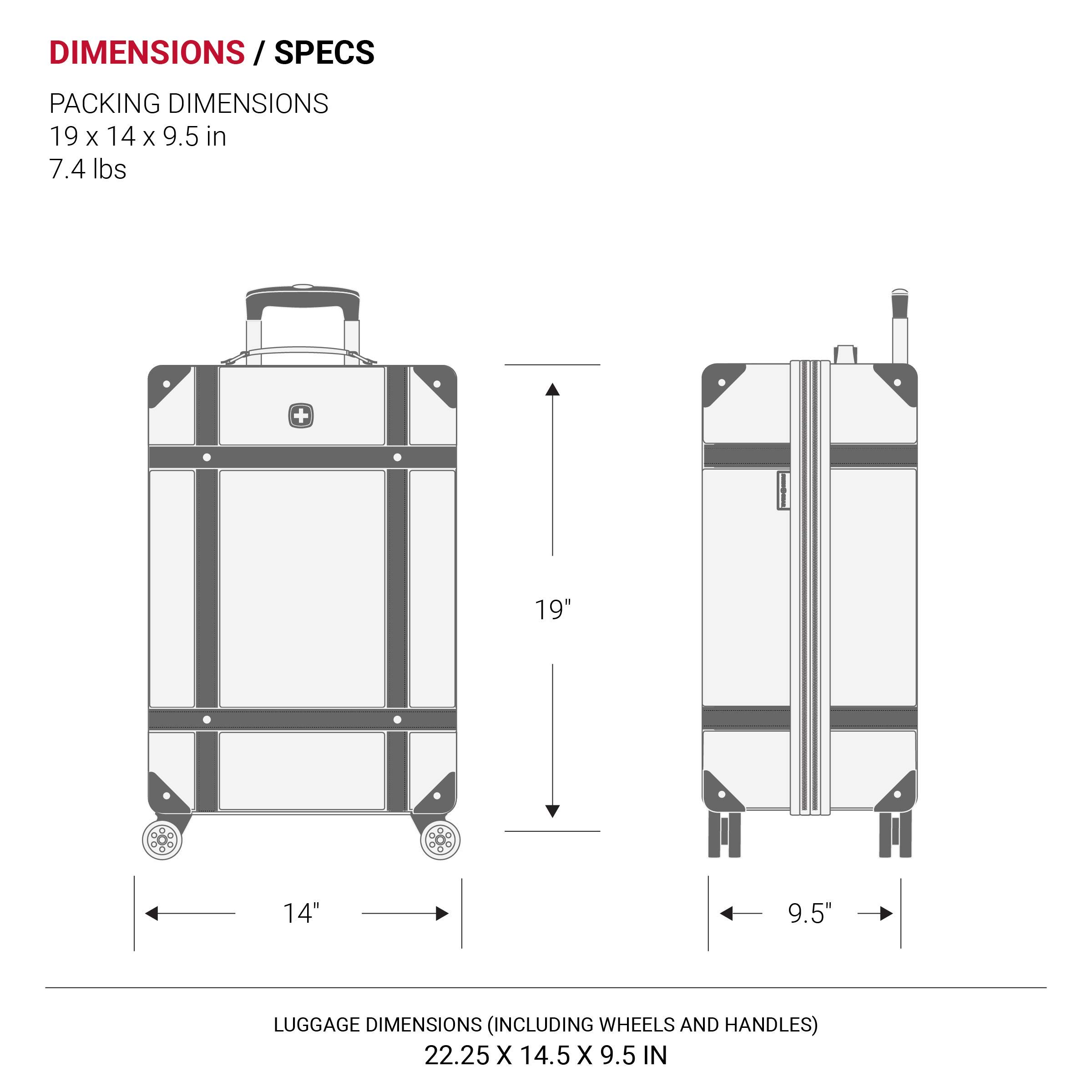 SwissGear 7739 Hardside Luggage Trunk with Spinner Wheels, Blush, Carry-On 19-Inch