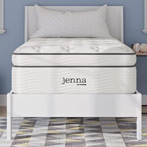 modway jenna 14” innerspring and memory foam twin mattress with individually encased coils