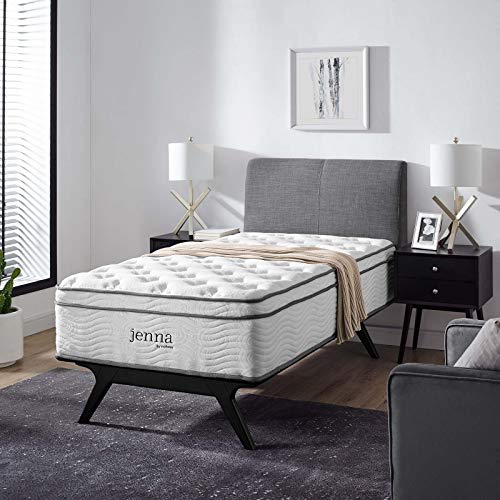 Modway Jenna 14” Innerspring and Memory Foam Twin Mattress With Individually Encased Coils