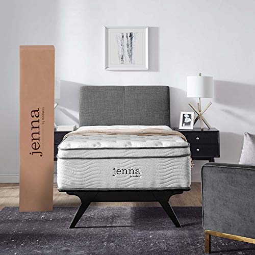 Modway Jenna 14” Innerspring and Memory Foam Twin Mattress With Individually Encased Coils