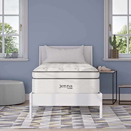 Modway Jenna 14” Innerspring and Memory Foam Twin Mattress With Individually Encased Coils