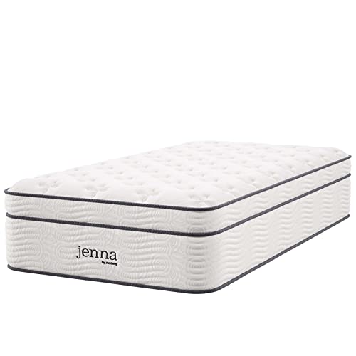 Modway Jenna 14” Innerspring and Memory Foam Twin Mattress With Individually Encased Coils