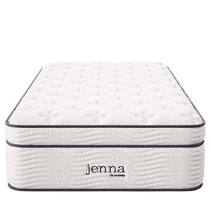 Modway Jenna 14” Innerspring and Memory Foam Twin Mattress With Individually Encased Coils