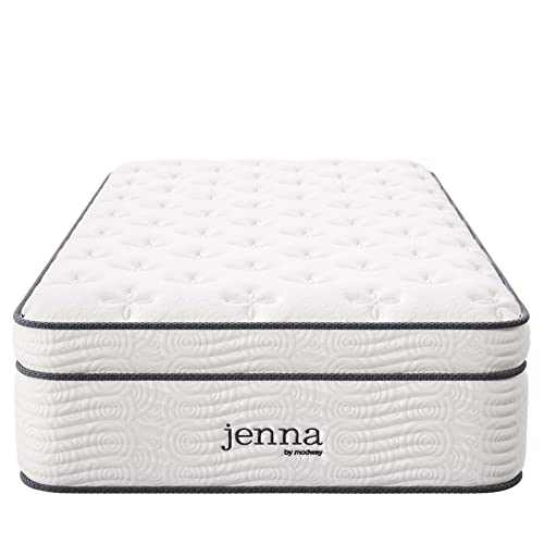 Modway Jenna 14” Innerspring and Memory Foam Twin Mattress With Individually Encased Coils