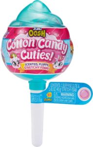 oosh slime cotton candy cuties series 2 by zuru (purple) scented, squishy, fluffy, soft, stretchy, stress relief, party favors, non-stick with collectible cutie slow rise toy