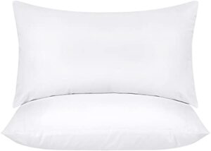 utopia bedding throw pillows insert (pack of 2, white) - 12 x 20 inches bed and couch pillows - indoor decorative pillows