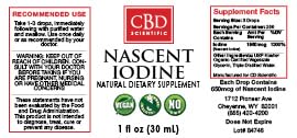 Organic Nascent Iodine Supplement Deep-Earth Sourced. Supports & Detoxifies Thyroid. Metabolism Heath, Focus & Better Sleep. 1,950 mcg per Serving