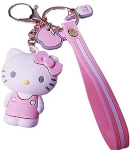 hello kitty key chain for girls women | sanrio figures birthday gift bag accessories (hello kitty 1)