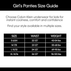 Calvin Klein Girls' Little Modern Cotton Bikini, 2 Pack-Ck Logo White, Medium