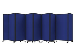 versare room divider 360 portable wall partition | folding panels | large freestanding divider | locking wheels | temporary room separator