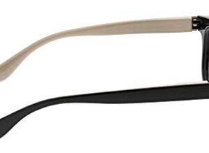 Peepers by PeeperSpecs Women's Grandview Soft Square Blue Light Blocking Reading Glasses, Black, 50 + 1.75