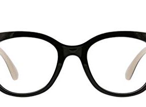 Peepers by PeeperSpecs Women's Grandview Soft Square Blue Light Blocking Reading Glasses, Black, 50 + 1.75