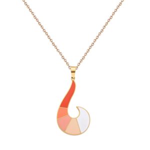 zag store rena rouge transformation stainless steel necklace (orange)