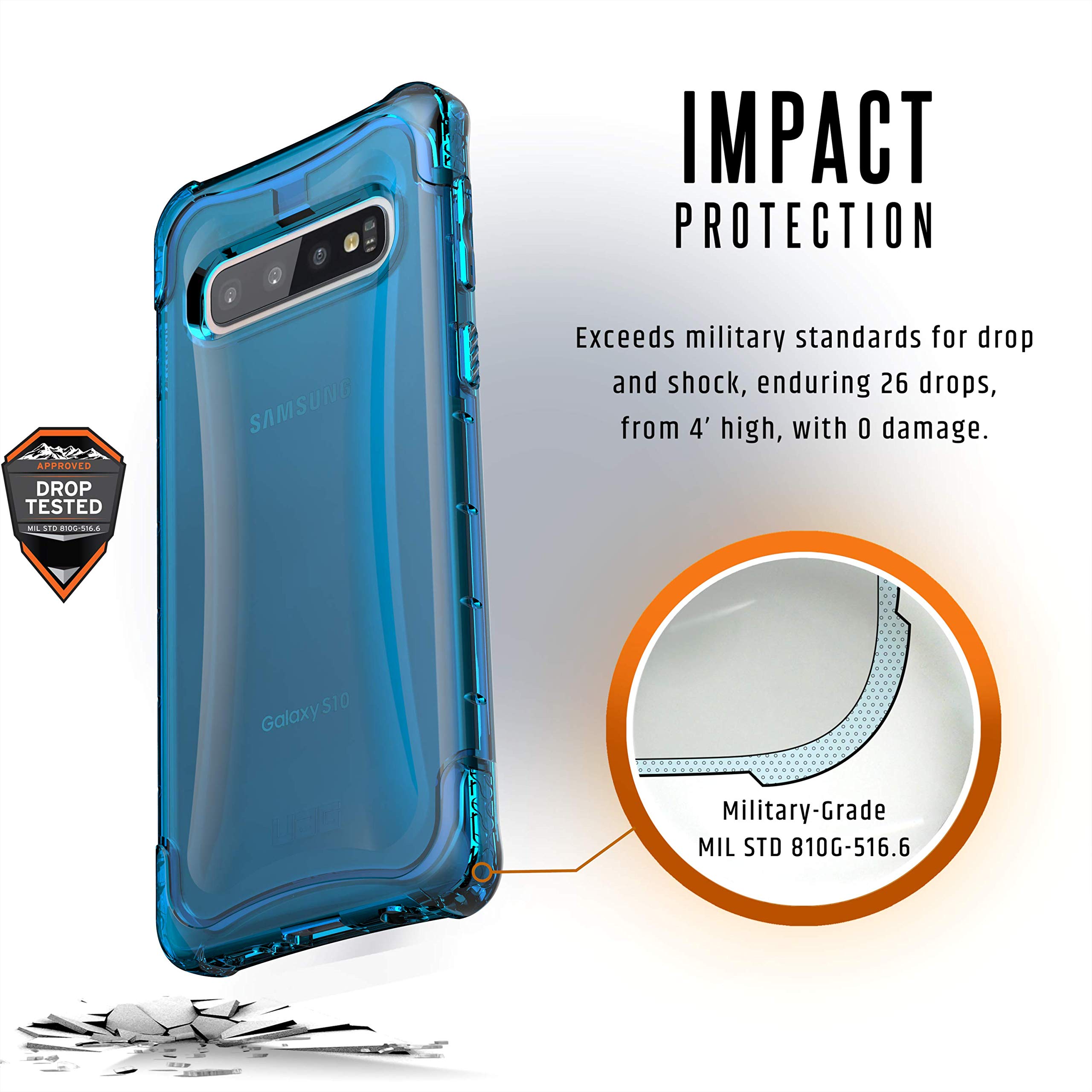 UAG Samsung Galaxy S10 [6.1-inch screen] Plyo [Glacier] Military Drop Tested Phone Case