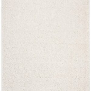 SAFAVIEH August Shag Collection Area Rug - 8' x 10', Ivory, Solid Design, Non-Shedding & Easy Care, 1.2-inch Thick Ideal for High Traffic Areas in Living Room, Bedroom (AUG900C)