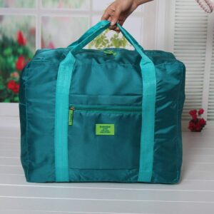 Travel Duffel Bag Lightweight Foldable Travel Bag for Women and Men Waterproof Tote Carry On Luggage Bag Weekender Overnight Bag (Green)