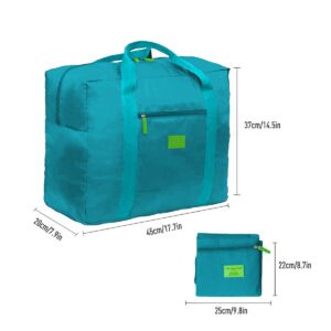 Travel Duffel Bag Lightweight Foldable Travel Bag for Women and Men Waterproof Tote Carry On Luggage Bag Weekender Overnight Bag (Green)