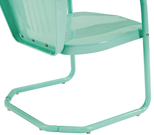 Crosley Furniture CO1001A-AQ Griffith Retro Metal Outdoor Chair, Aqua