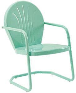 crosley furniture co1001a-aq griffith retro metal outdoor chair, aqua