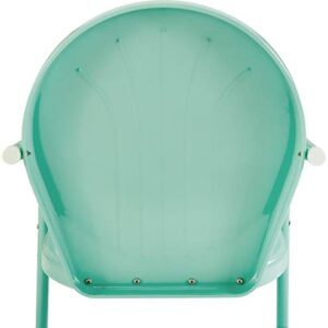 Crosley Furniture CO1001A-AQ Griffith Retro Metal Outdoor Chair, Aqua