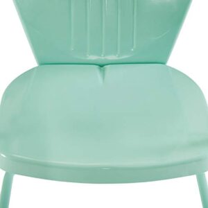 Crosley Furniture CO1001A-AQ Griffith Retro Metal Outdoor Chair, Aqua