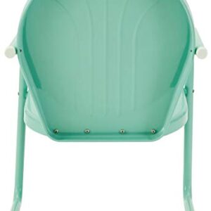 Crosley Furniture CO1001A-AQ Griffith Retro Metal Outdoor Chair, Aqua