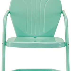 Crosley Furniture CO1001A-AQ Griffith Retro Metal Outdoor Chair, Aqua