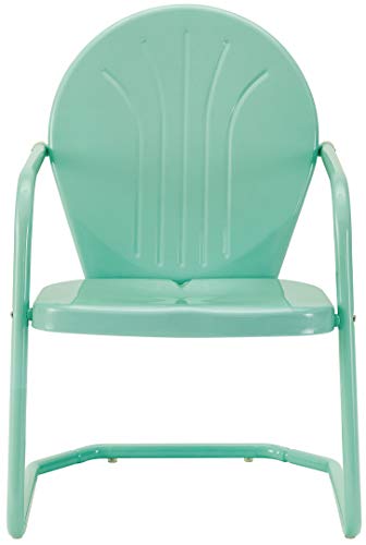 Crosley Furniture CO1001A-AQ Griffith Retro Metal Outdoor Chair, Aqua