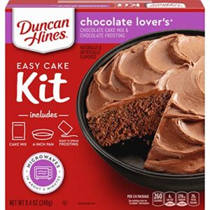 duncan hines easy cake kit chocolate lover's cake mix, 8.4 oz