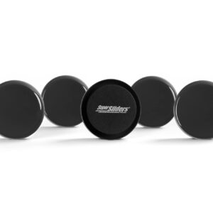 Super Sliders 2 1/2" Round Reusable Furniture Sliders for Carpet - Effortless Moving and Surface Protection, Black (8 Pack)