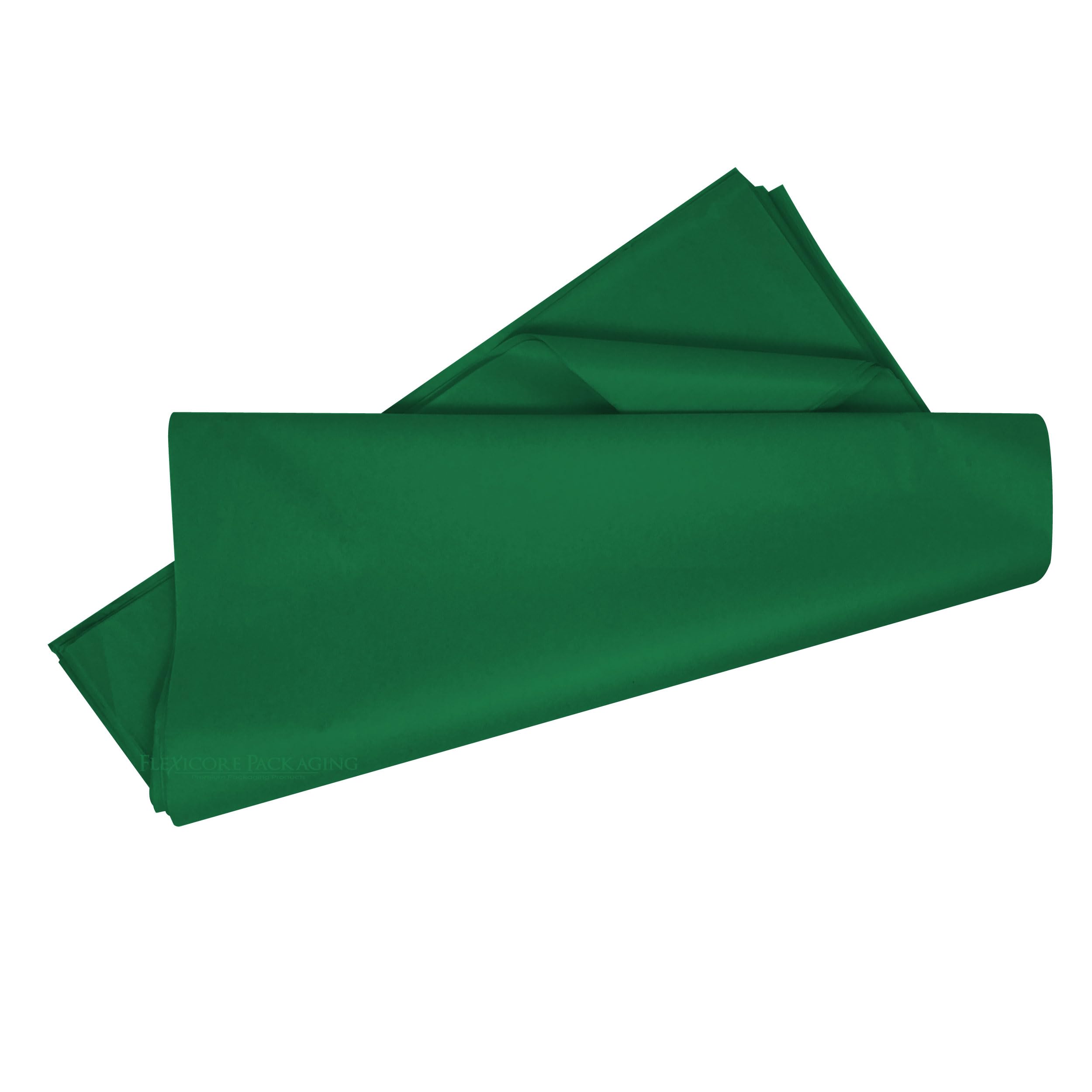 Flexicore Packaging® | Gift Wrap Tissue Paper | Size: 15"x20" | 100 Sheet | Acid Free Bulk Tissue Paper | (Green)