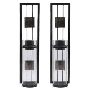 Shelving Solution Wall Sconce Candle Holder Metal Wall Decorations for Living Room, Bathroom, Dining Room, Set of 2