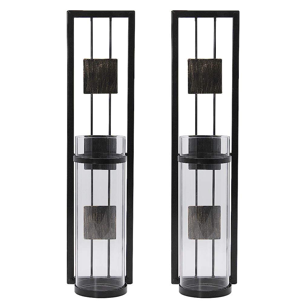 Shelving Solution Wall Sconce Candle Holder Metal Wall Decorations for Living Room, Bathroom, Dining Room, Set of 2