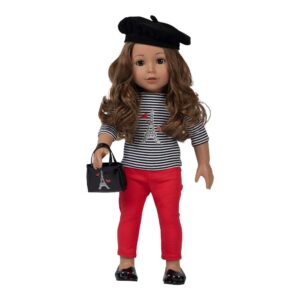 adora amazon exclusive amazing girls collection, 18” realistic doll with changeable outfit and movable soft body, birthday gift for kids and toddlers ages 6+ - jacqueline