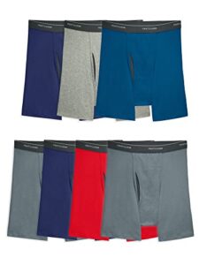 fruit of the loom men's coolzone boxer briefs, 7 pack-assorted colors, large