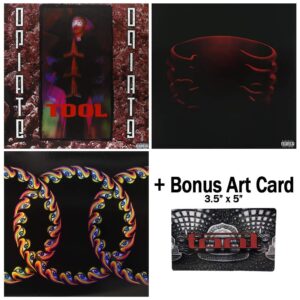 tool: vinyl record collection - 3 albums (opiate / undertow / limited edition full color holographic picture disc lateralus) + bonus art card