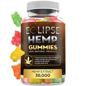 eclipse hemp hemp gummies - 36,000 mg (60 count) - 600 mg per gummy bear with hemp oil - made in usa