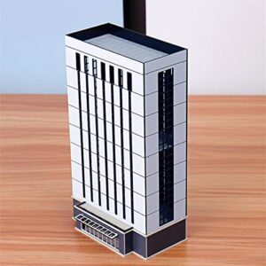 EatingBiting（R） N Scale 1/150 1/160 Modern Enterprise Government Skyscraper Buildings Models Realism Scene for DIY Sand Table Garden Micro Landscape Ornaments Decor Supply DIY Player Spray Painting