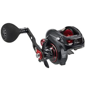 piscifun alijoz baitcasting reels low profile baitcaster aluminum frame baitcast fishing reel, size 300, 33lb drag 5.9:1 gear ratio freshwater saltwater power handle casting reels (right handed)