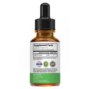 NATURE'S BENEFICIALS Organic Hemp Oil Extract Drops 3000mg - Ultra Premium, Soothes Discomfort, Joint Support, Sleep Aid, Omega Fatty Acids 3 6 9, Non-GMO