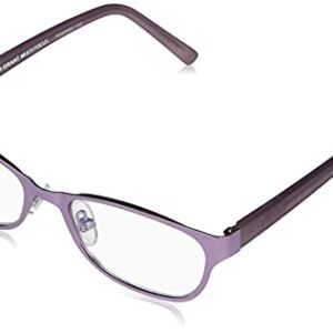 Foster Grant womens Charlsie Multifocus Glasses Reading Glasses, Satin Purple/Transparent, 52 mm US